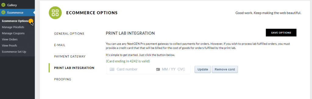 Printlab Payment Gateway Setup | Imagely