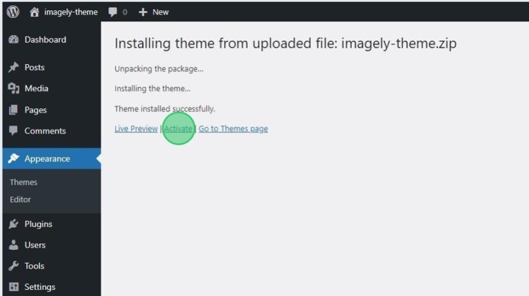 How to Install the Imagely Theme | Imagely