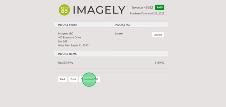 How to update and download invoice in Imagely | Imagely